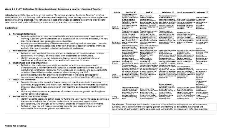 Week 2 3 Refelctive Writing Activity | PDF | Critical Thinking | Thought
