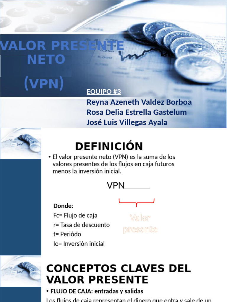 Valor Presente Neto: Guía y Ejemplo | PDF | Flujo de caja descontado ...