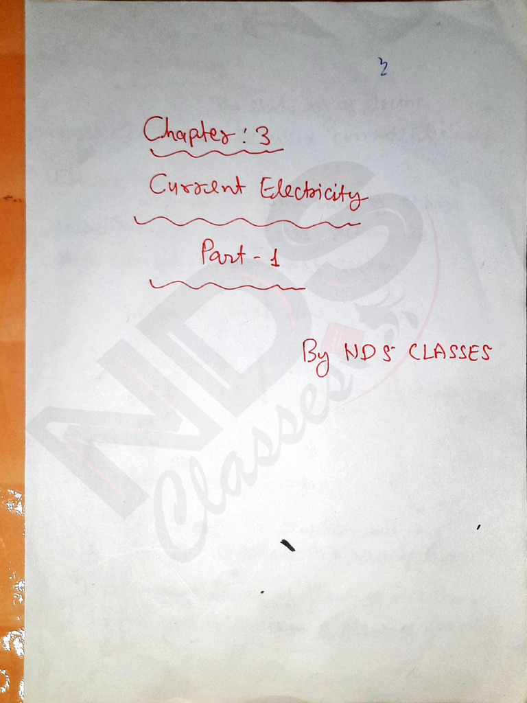 Chapter 3 Current Electricity | PDF