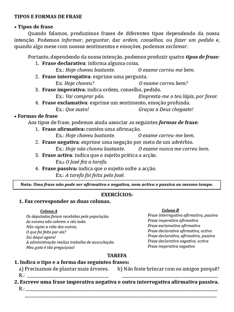 Tipos_e_formas_de_frase_(2023_-_2024)_A_9ª | PDF