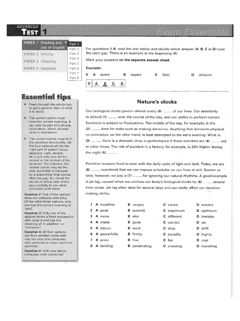 Httpsacademiafreewaylanguages - Eswp contentuploads202105CAE Exam 1 PDF ...