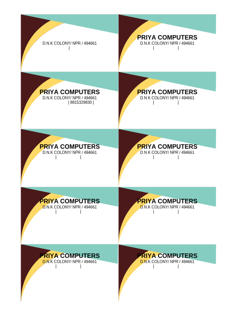 Priya Computers | PDF
