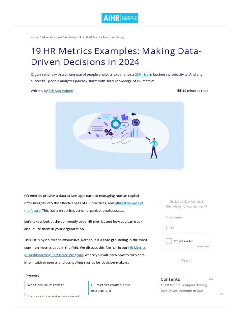 19 HR Metrics Examples - Making Data-Driven Decisions in 2024 - AIHR ...