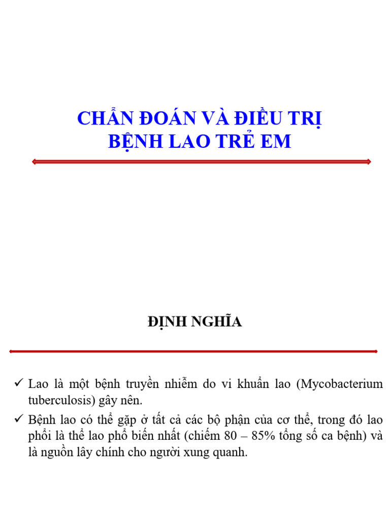 Chan Doan Va Dieu Tri Benh Lao o Tre em - BS Toan | PDF