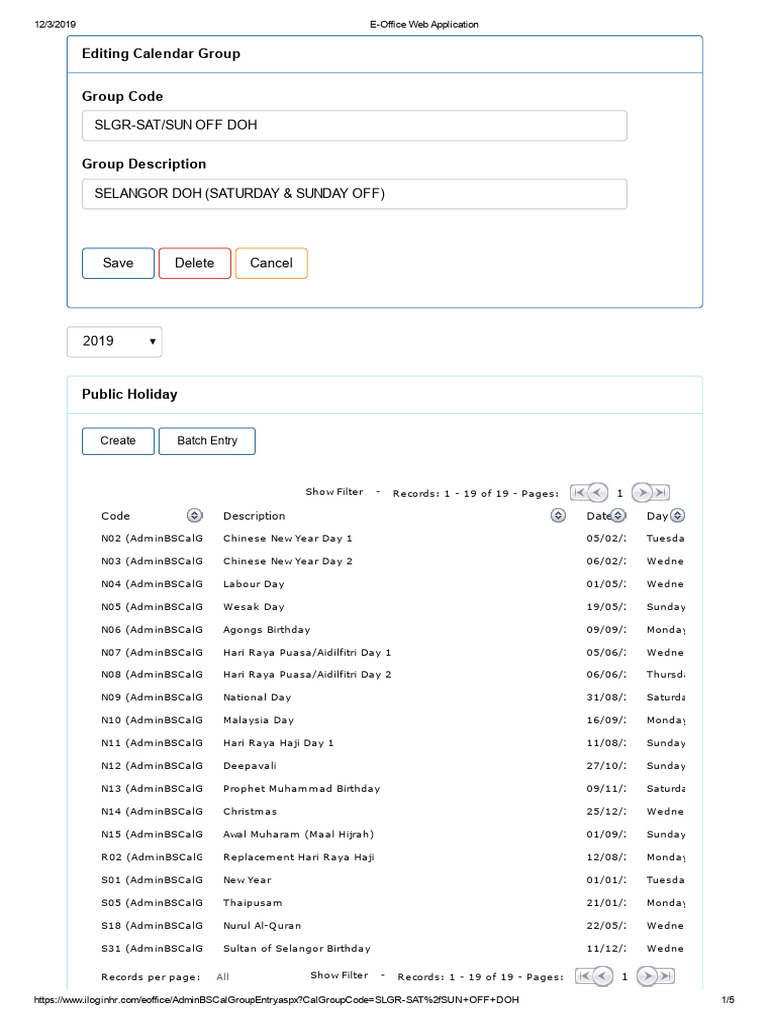 Sample SLG DOH Leave Setup 2019 | PDF | Observances