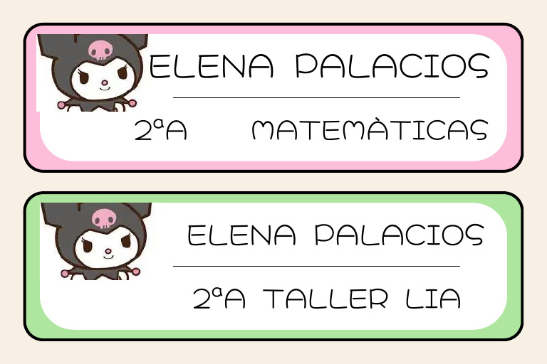 English and Spanish Classroom Supplies Labels in Pink and Green Cute ...