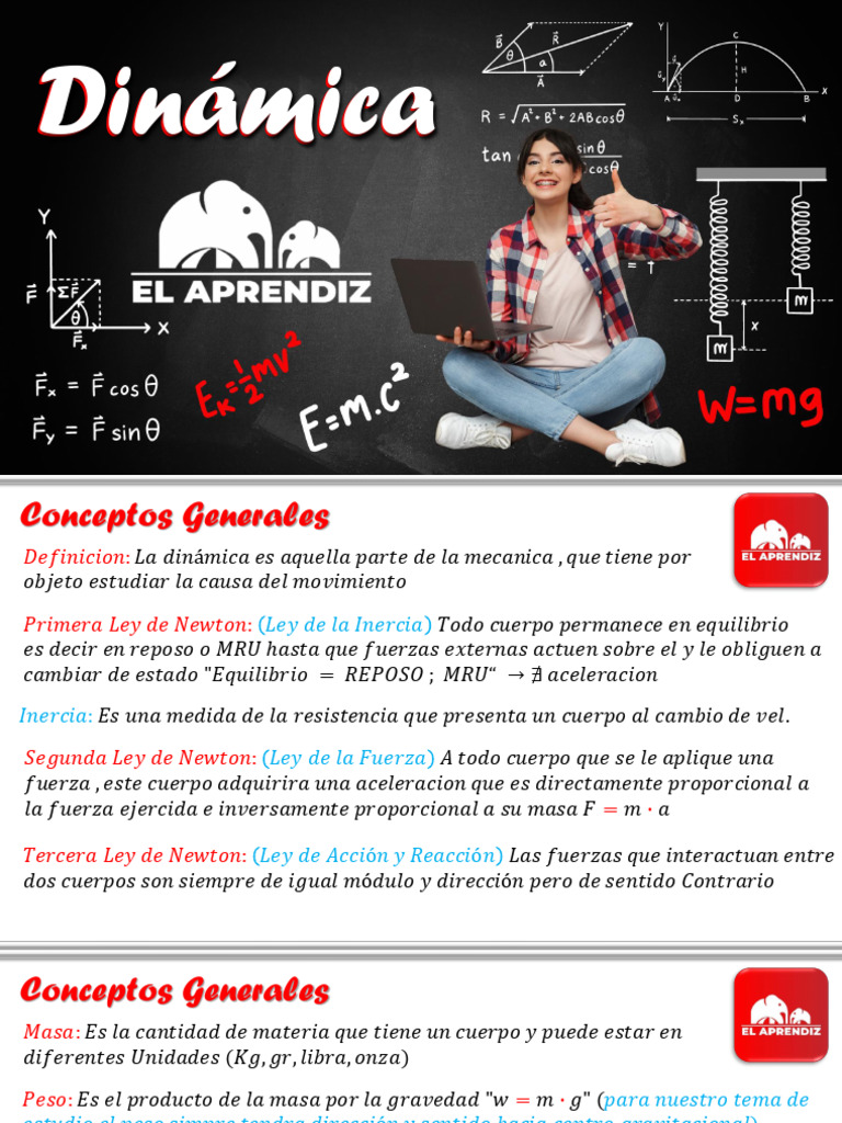 Conceptos Clave de Dinámica Física | PDF