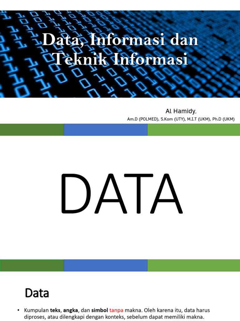 Data, Informasi, dan Pengetahuan TI | PDF