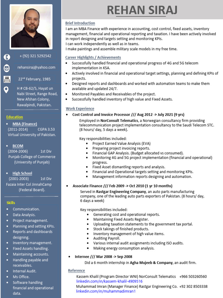 Finance & Operations Specialist CV | PDF | Inventory | Business