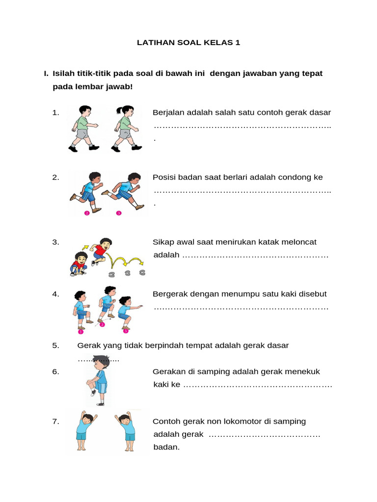 Latihan Soal Kelas 1 | PDF