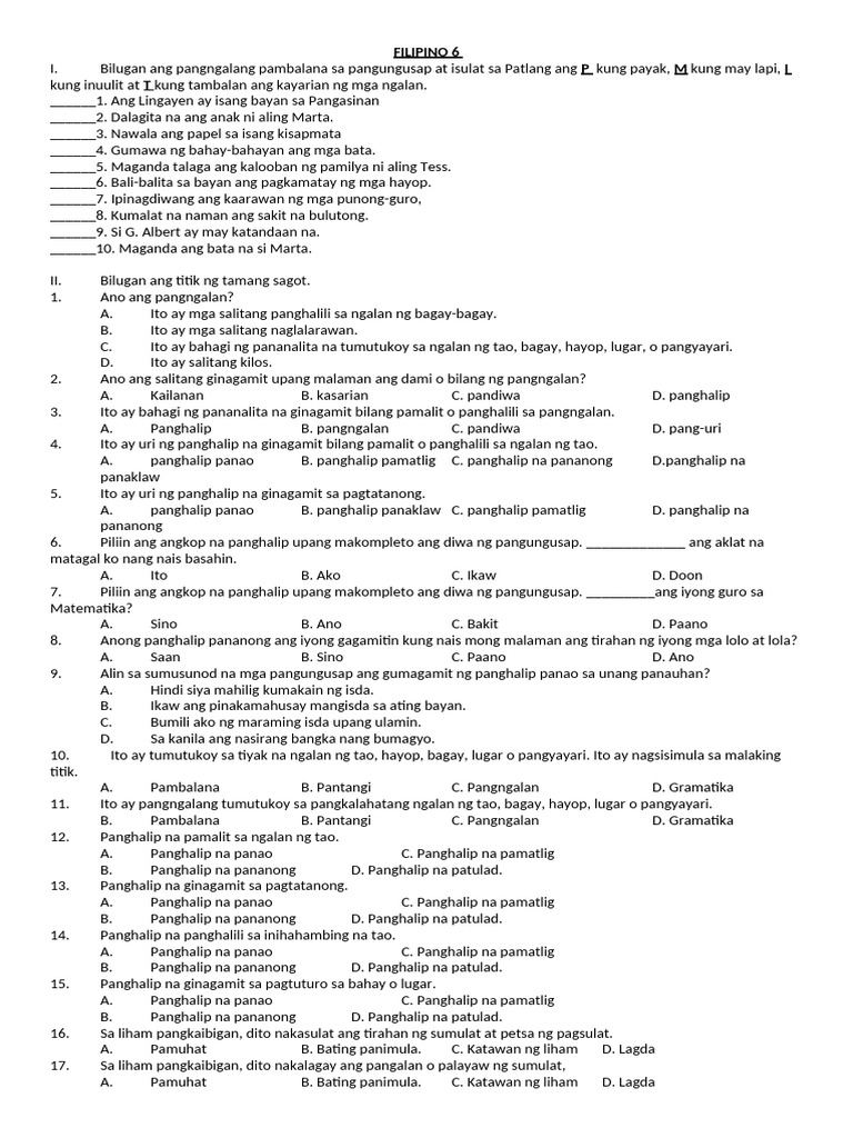 Filipino 6 | PDF