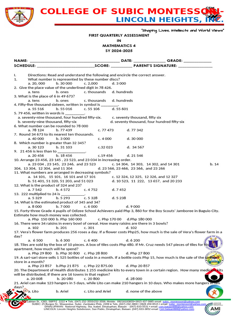 MATH 4-4 | PDF