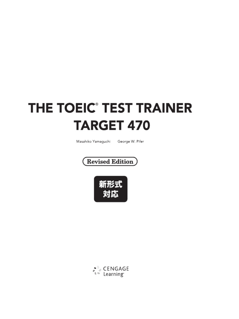 TOEIC Test Trainer: Target 470 Guide | PDF | Reading Comprehension
