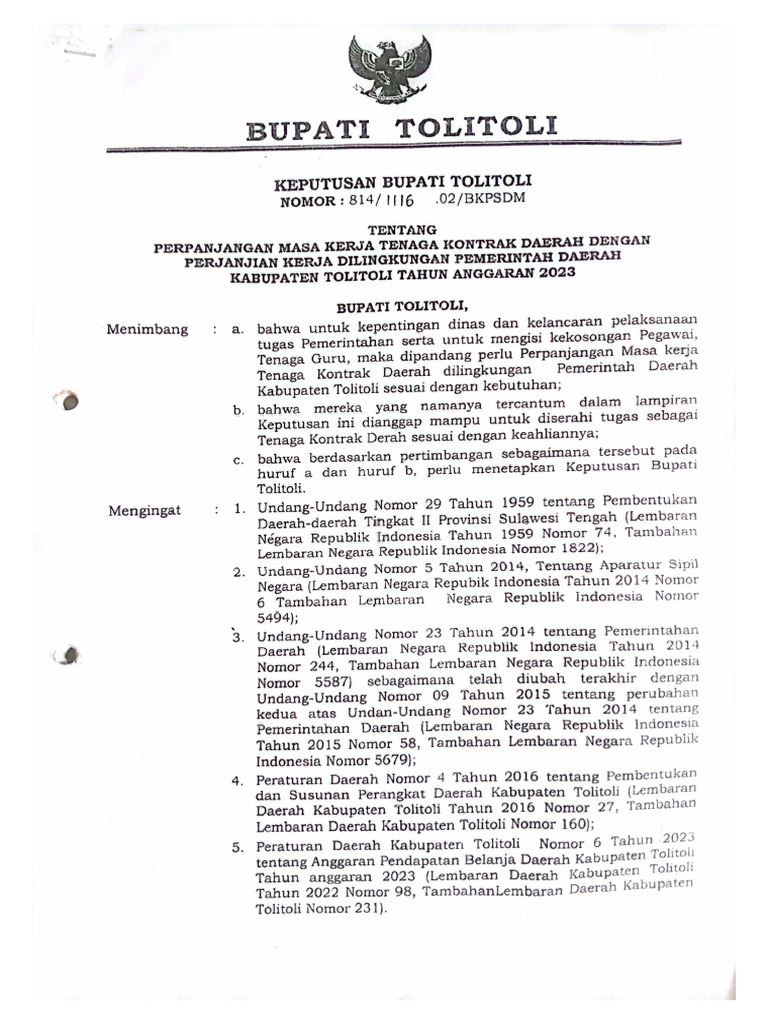 Perpanjangan SK TKD Guru Tahun 2023 | PDF