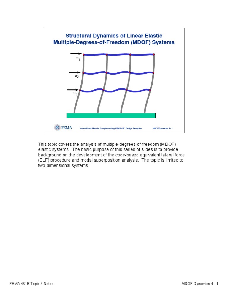 Structural Dynamics of Linear Elastic Multiple-Degrees-Of-Freedom ... | PDF | Normal Mode ...
