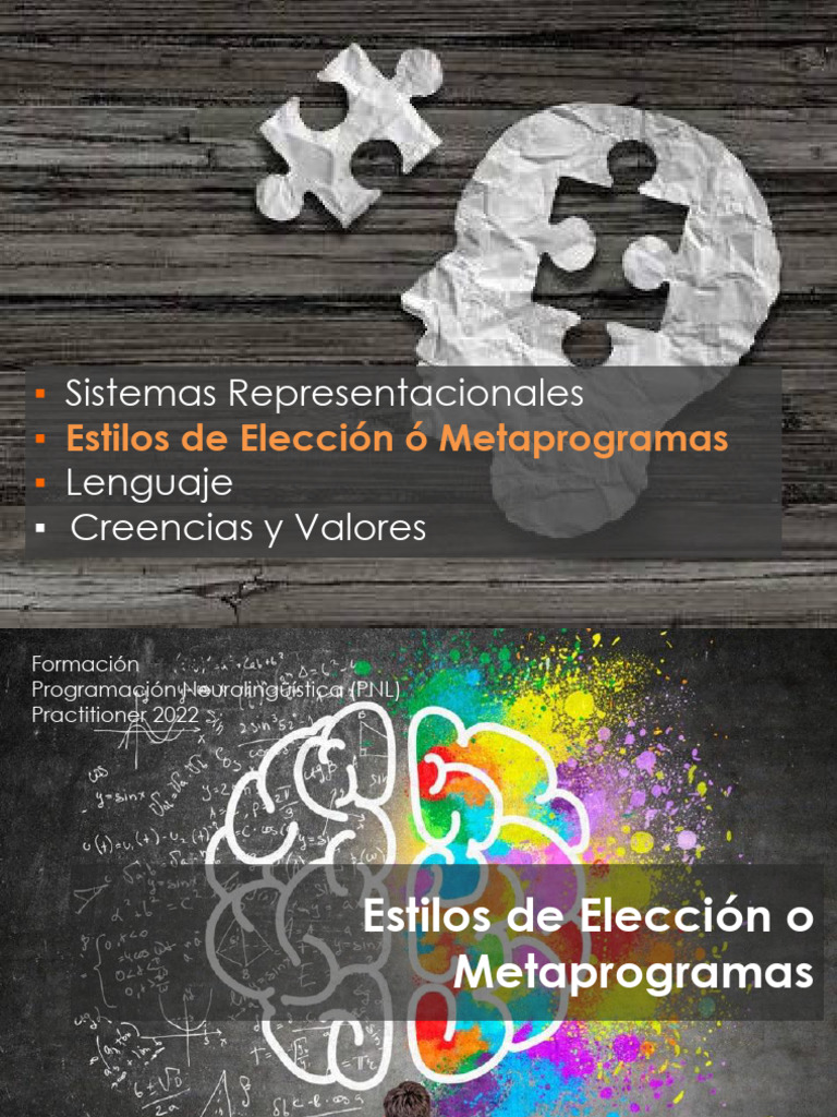 Metaprogramas en Programación Neurolingüística | PDF
