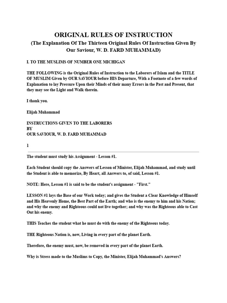 Supreme+Wisdom+Lessons | PDF | God In Islam | Satan