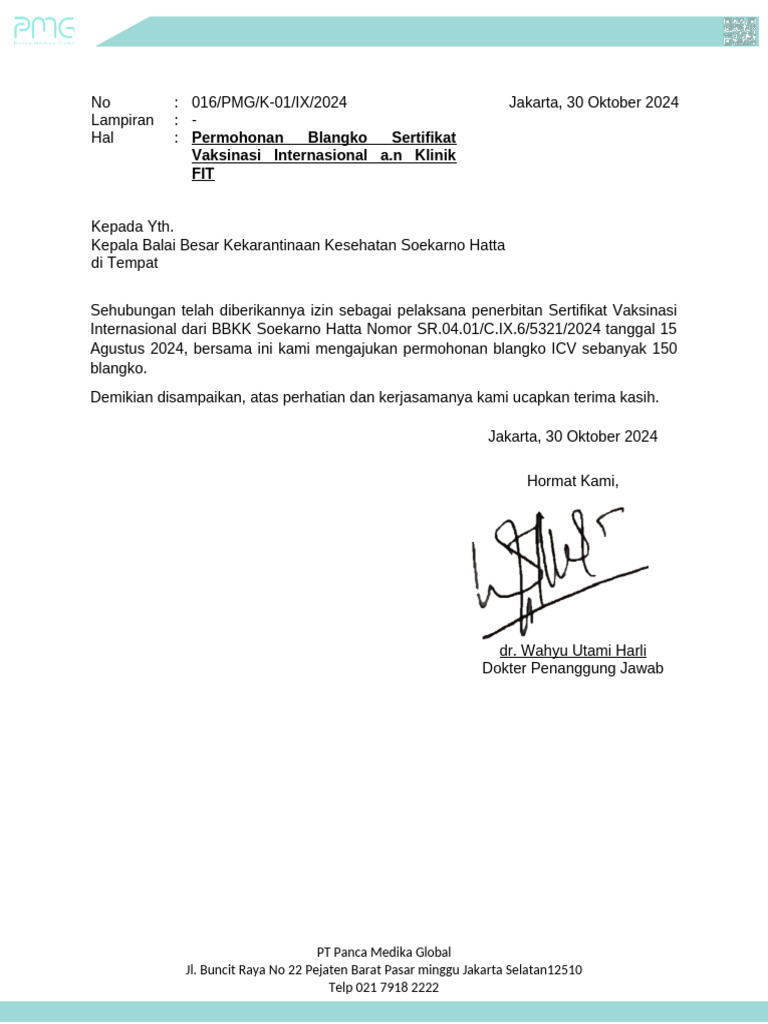 permintaan blanko ICV 30 Oktober 2024 | PDF