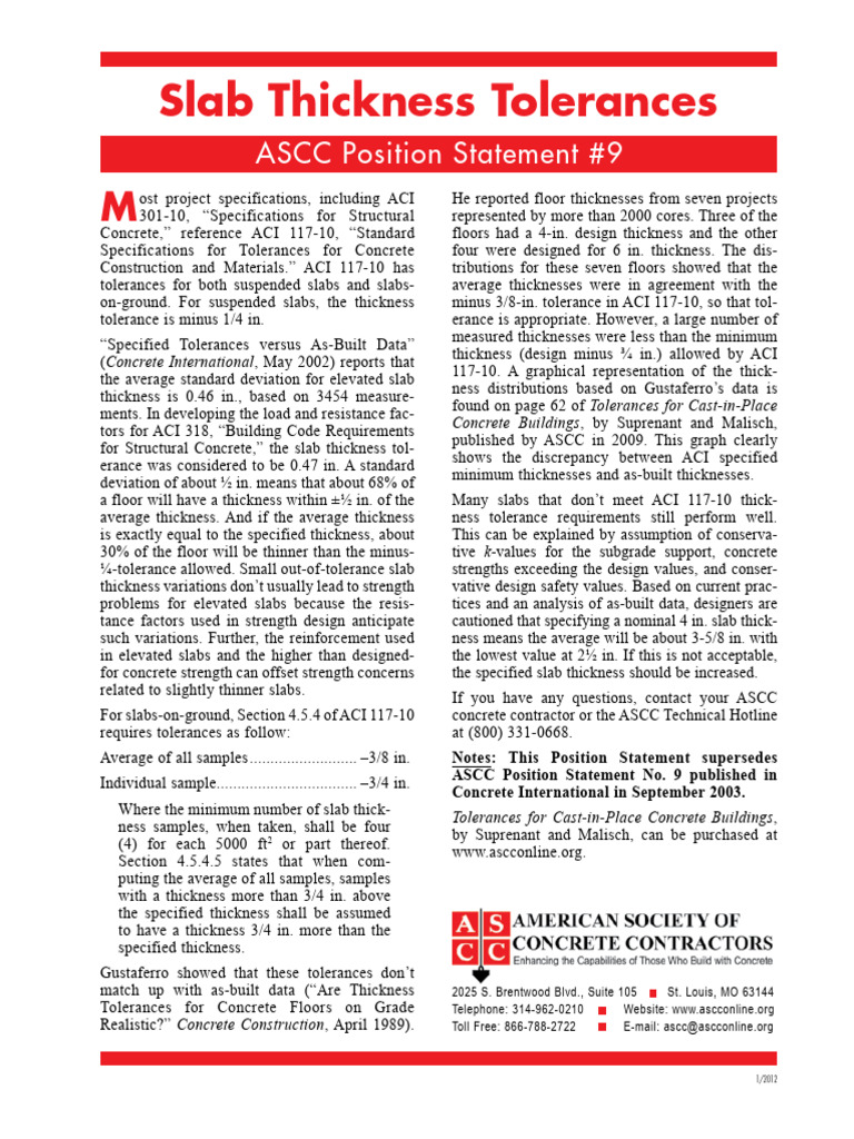 PS-9 - Slab Thickness - 11-12 - Web - SC | PDF | Engineering Tolerance ...