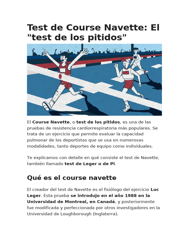Test de Course Navette | PDF