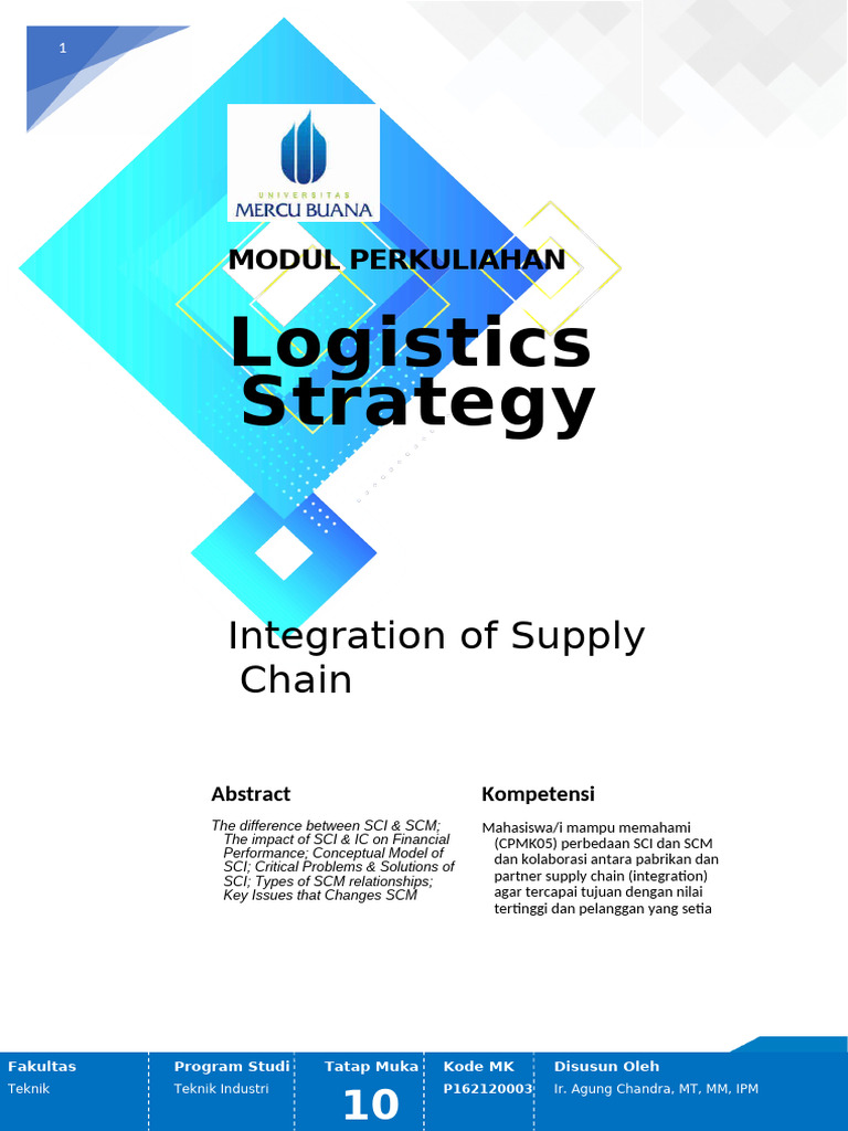 Modul 10 - Integration of Supply Chain | PDF