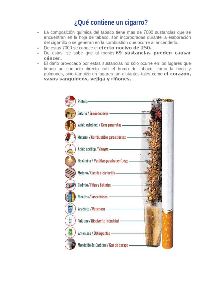 Qué Contiene Un Cigarro | PDF