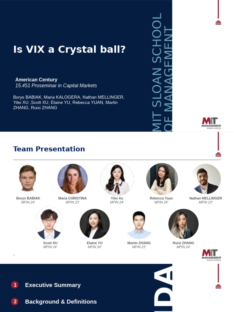 VIX Presentation | PDF | Vix | Regression Analysis