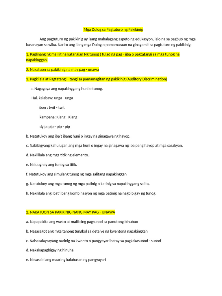 Mga Dulog Sa Pa WPS Office | PDF