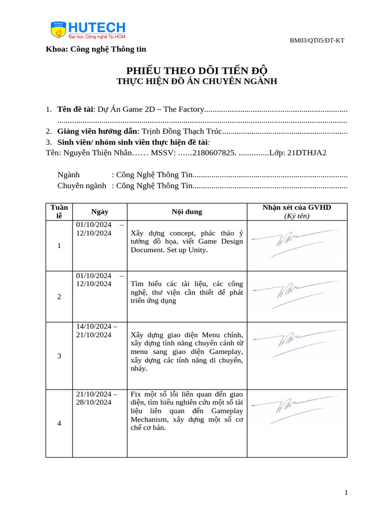 [2] Phieu theo doi tien do DACN | PDF