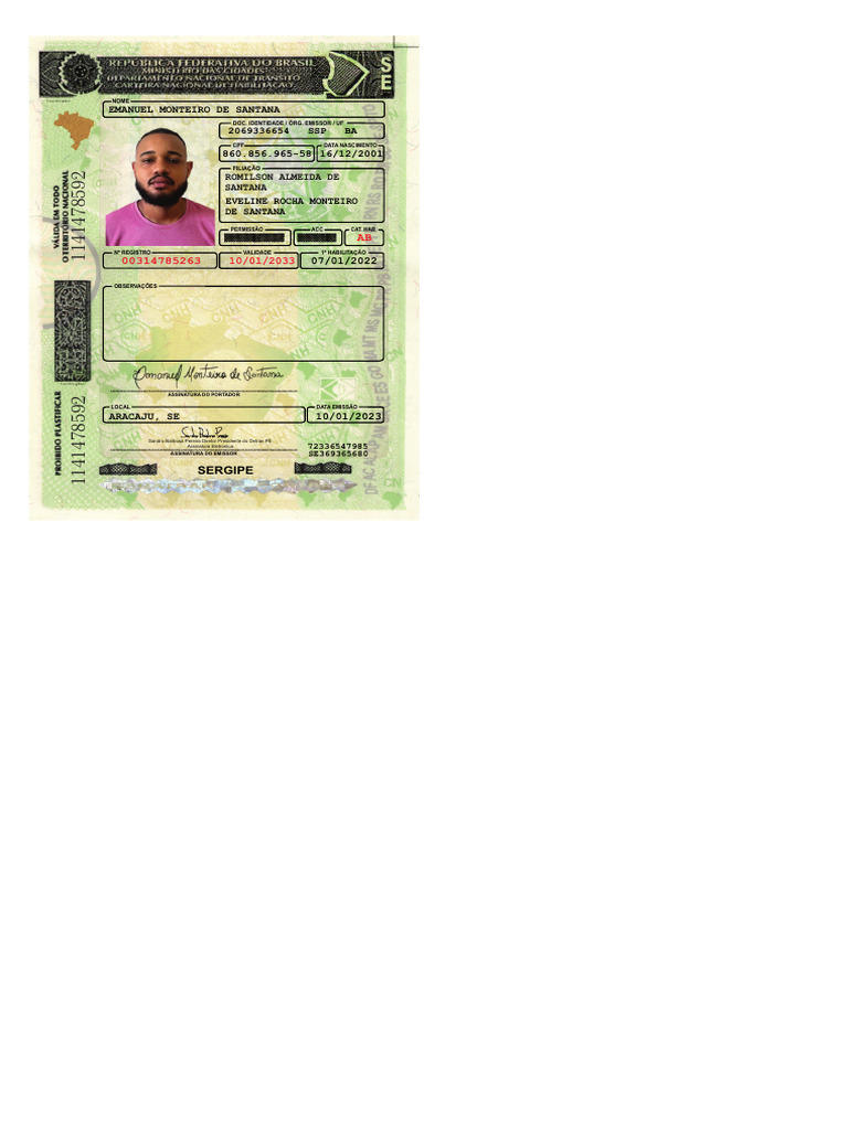 CNH Antiga (Se) (Data .01.2024) - Emanuel | PDF | Dirigir