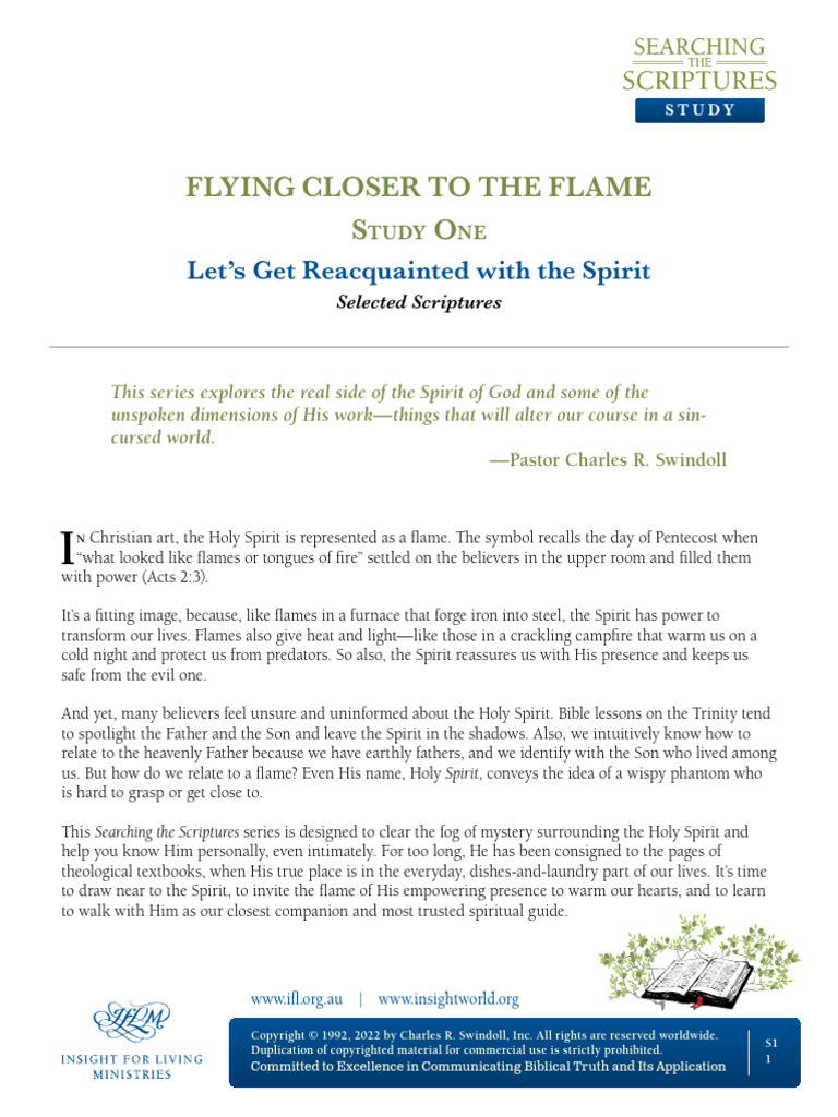 STS FCF 01 Let S Get Reacquainted With The Spirit | PDF | Jesus | Bible