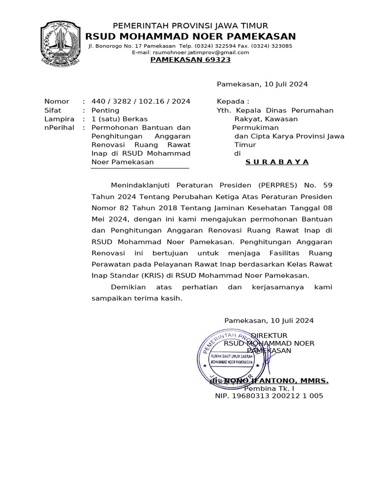 Surat Permohonan PUPR | PDF