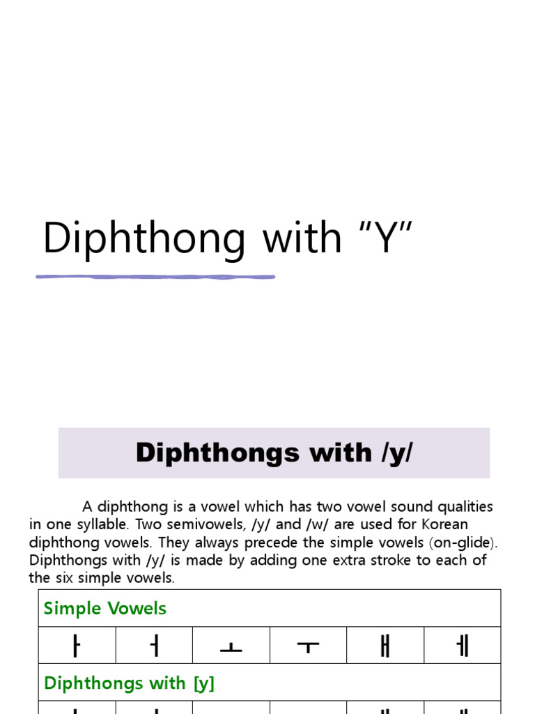 4.1. Diphthong With Y | PDF
