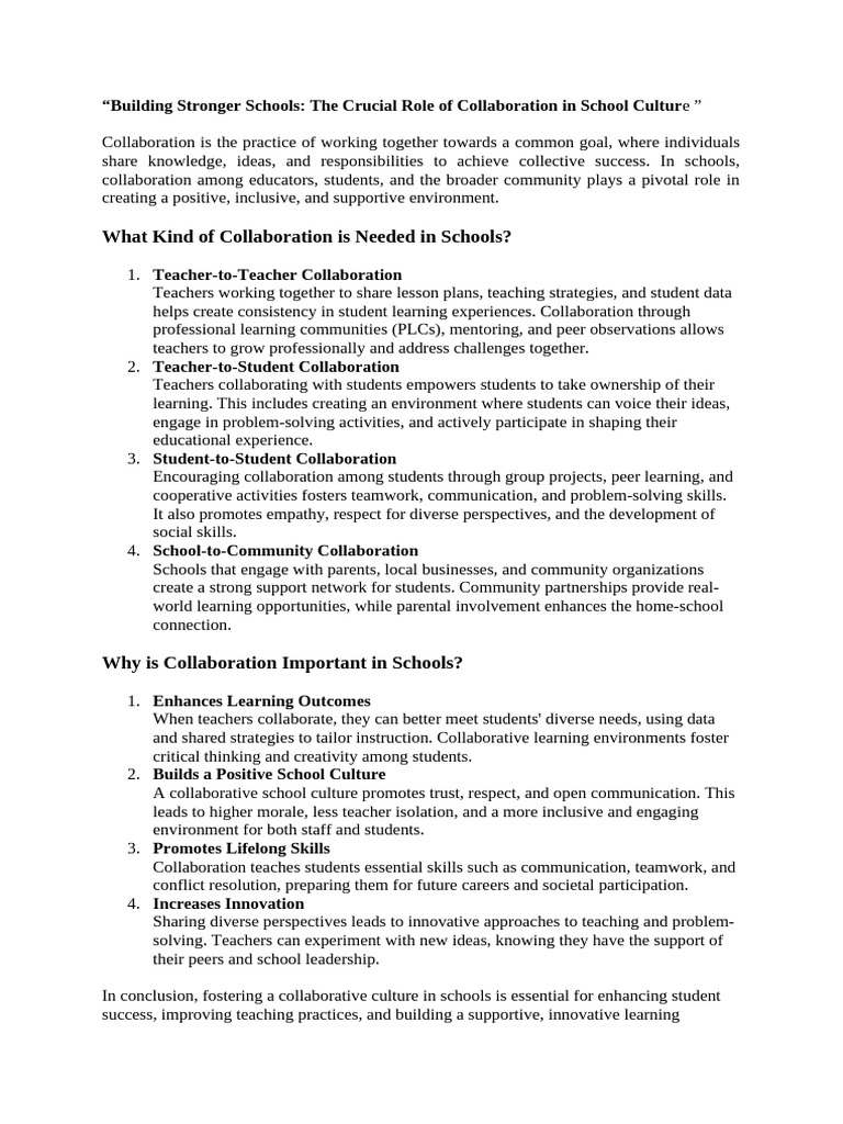 collaboration | PDF | Collaboration | Behavior Modification
