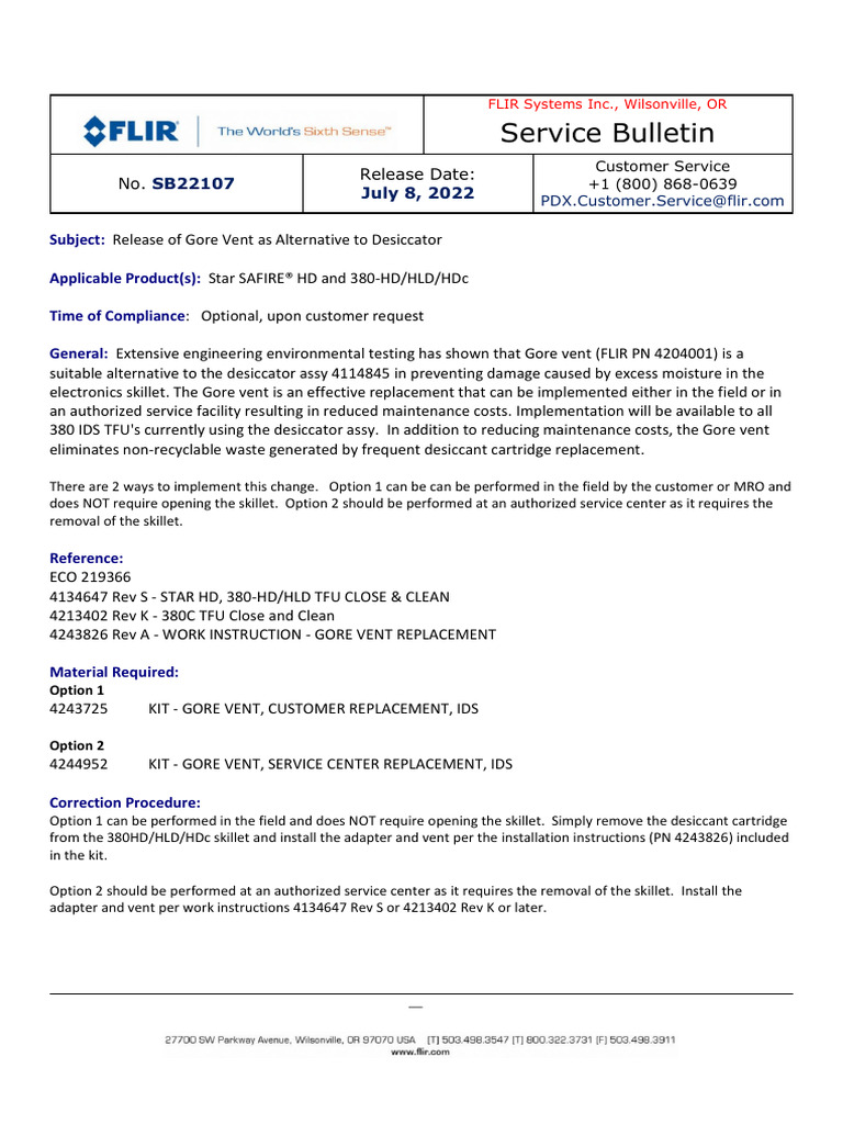 Gore Vent Implementation for Star SAFIRE | PDF