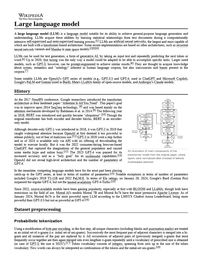 Large Language Model | PDF | Artificial Intelligence | Intelligence (AI ...