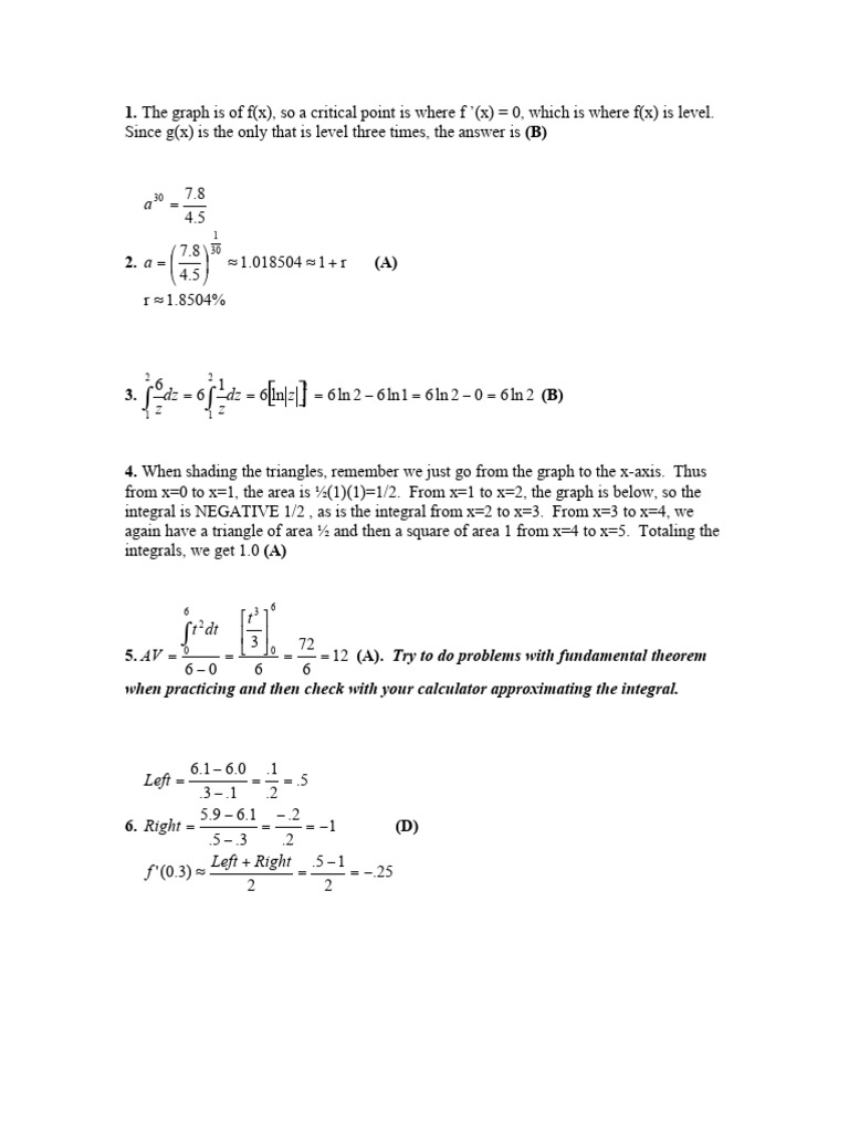 M119 Practice Problems L For Exams 3 and 4 Answers | PDF | Tangent | Slope