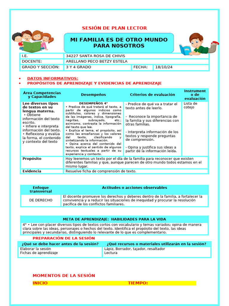 Ses P.lect 18 | PDF | Evaluación | Aprendizaje