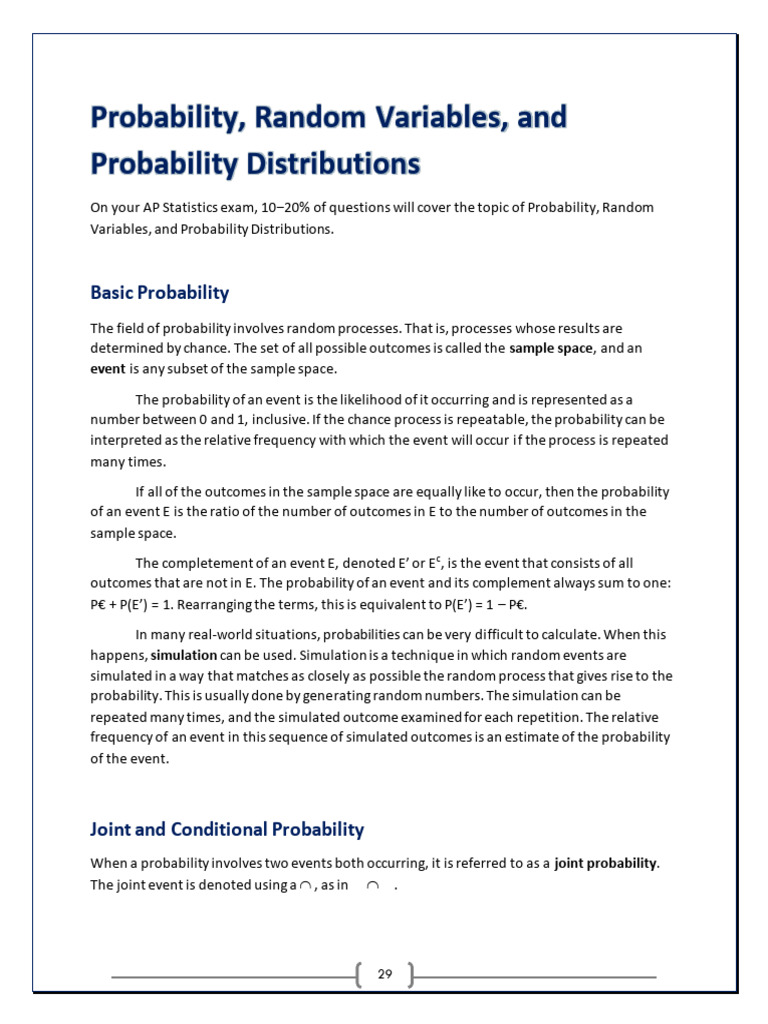 chapter 4 stats | PDF | Probability Distribution | Random Variable