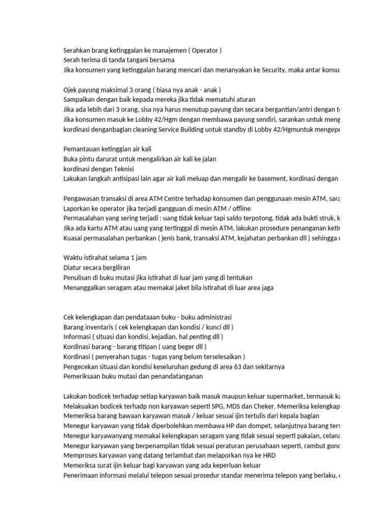 Sop Toko | PDF