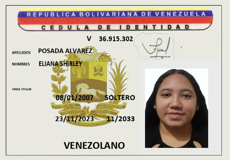 Cedula Venezolana | PDF