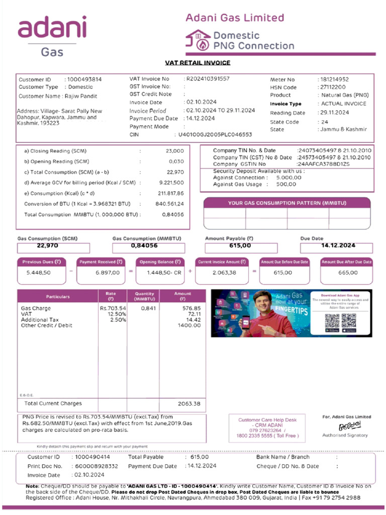 Gas Bill | PDF