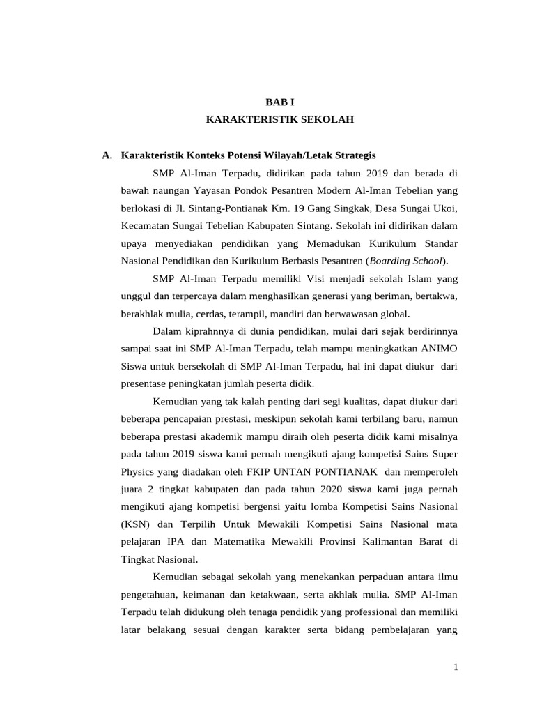 Kosp SMP Al - Iman | PDF