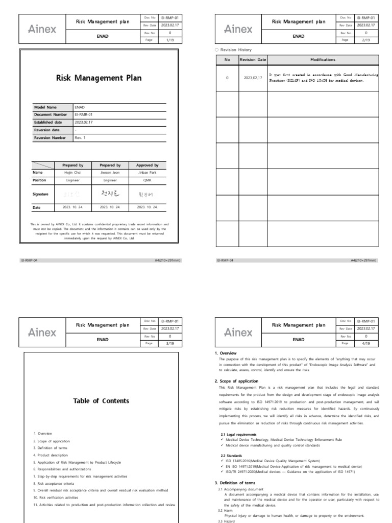 ENAD Risk Management Plan 2023 | PDF | Risk | Risk Management