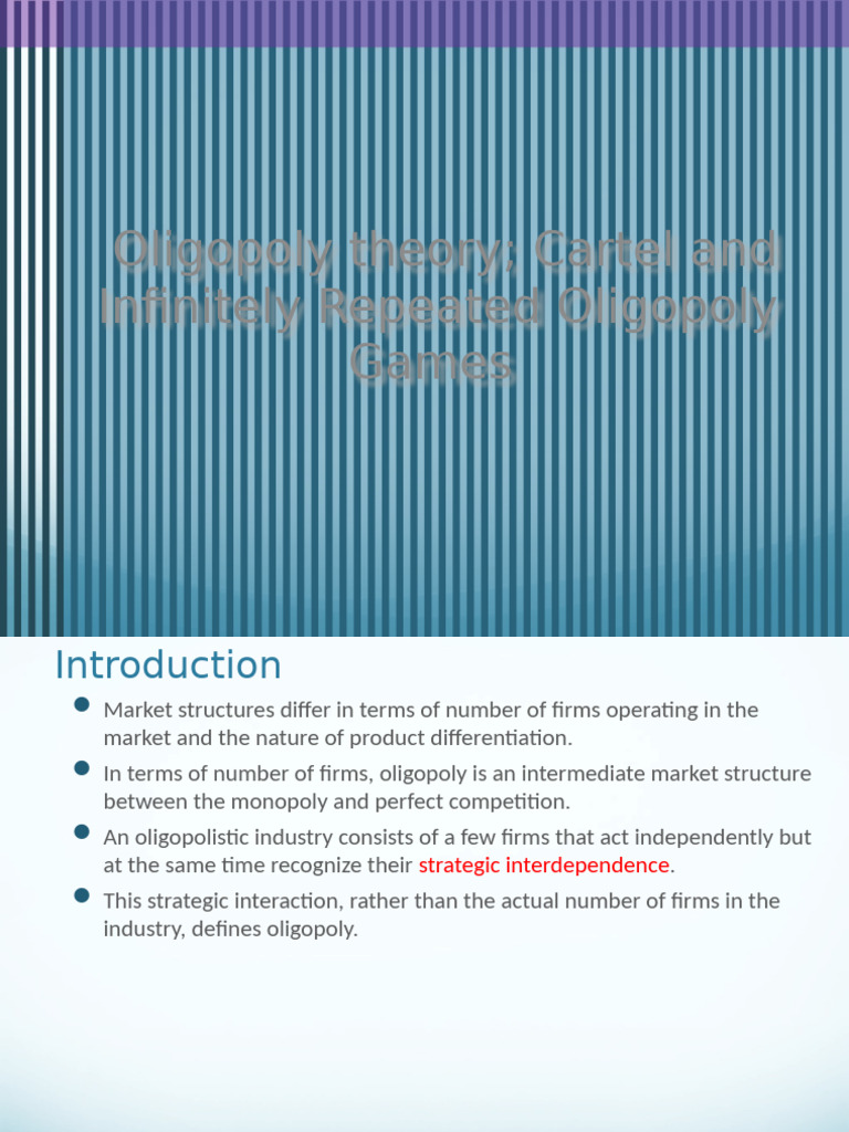 EC390 Oligopoly Theory2024 | PDF | Oligopoly | Economic Equilibrium