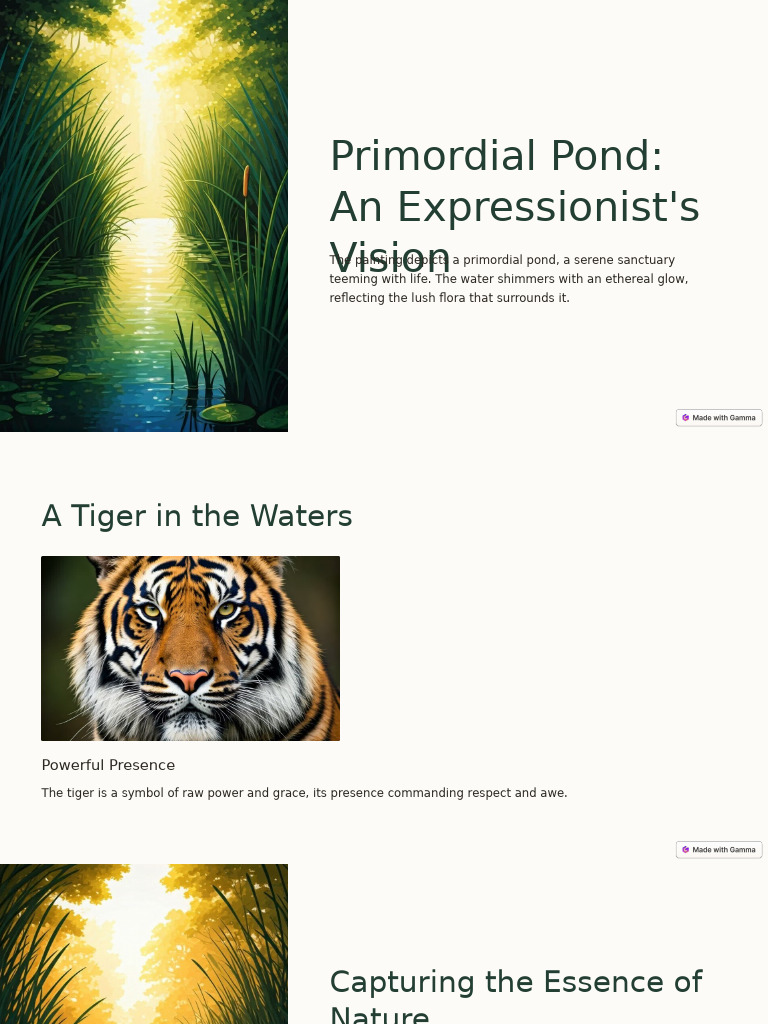 Primordial Pond An Expressionists Vision | PDF