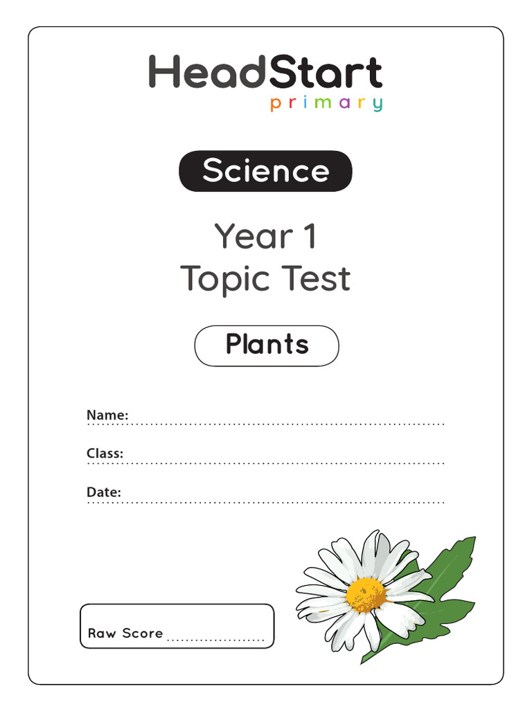 Y1 Science Topic Test-PLANTS-COLOUR | PDF | Trees | Leaf