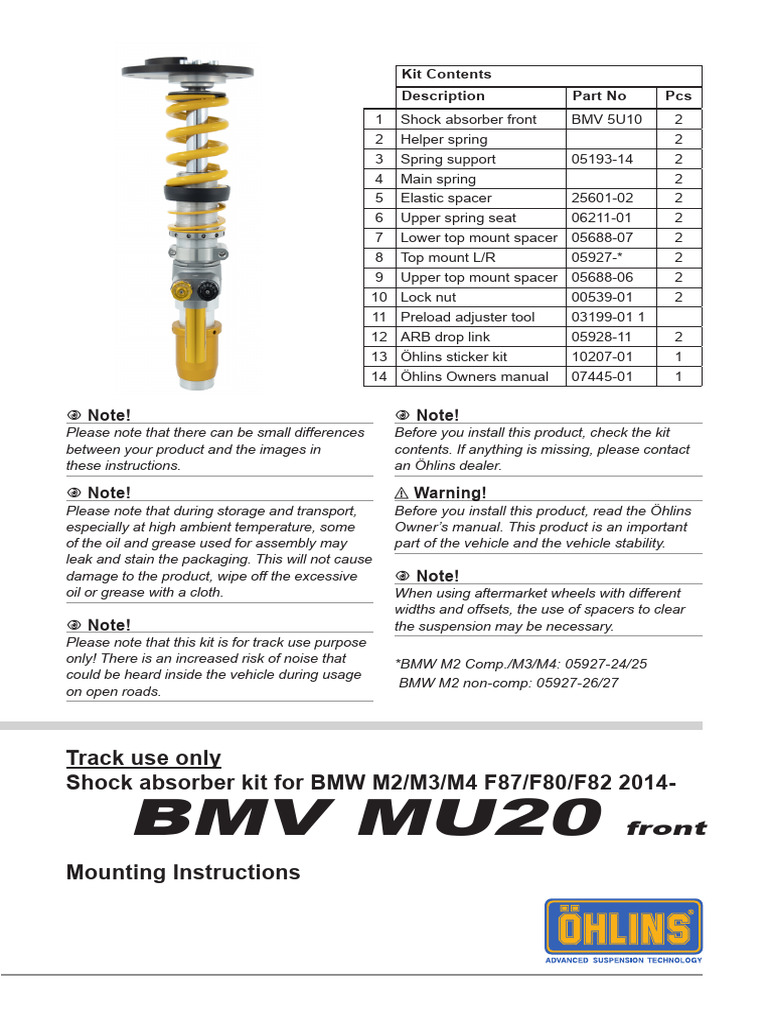 MI_BMV MU20 | PDF | Screw | Steering
