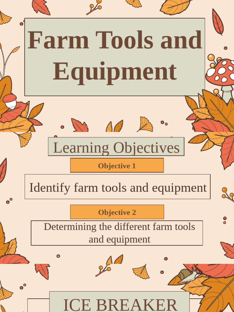 Farm Tools Guide for Beginners | PDF | Agricultural Machinery | Plough