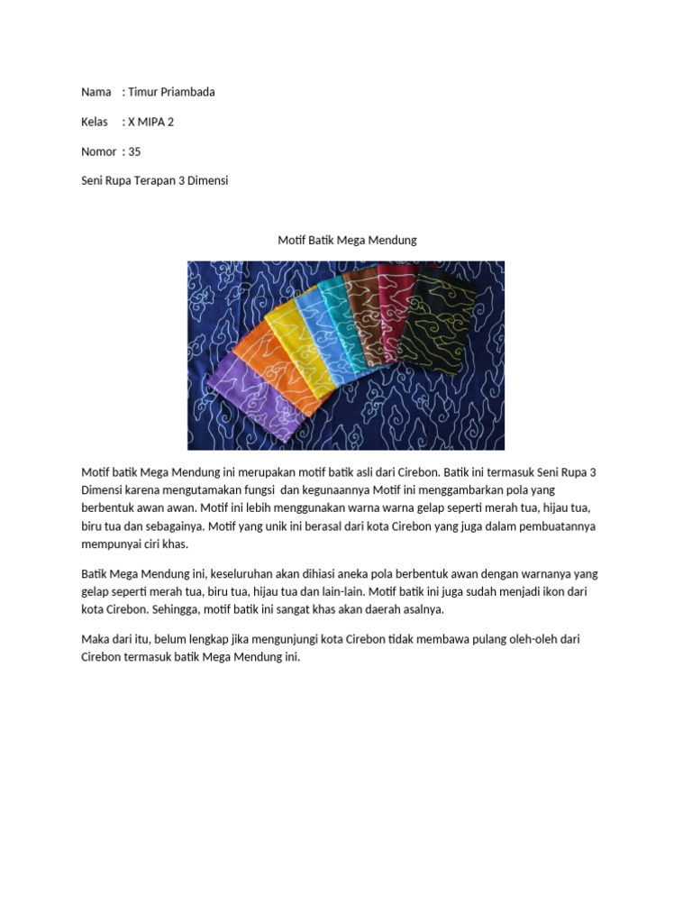 Timur Seni Rupa Terapan | PDF